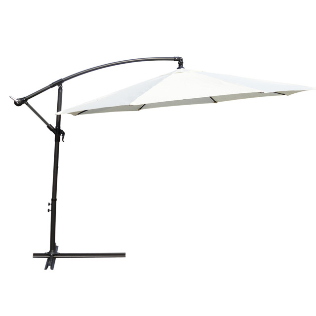 Kct Large Cream 3.5m Cantilever Garden Patio Parasol Hanging Sun Shade ...
