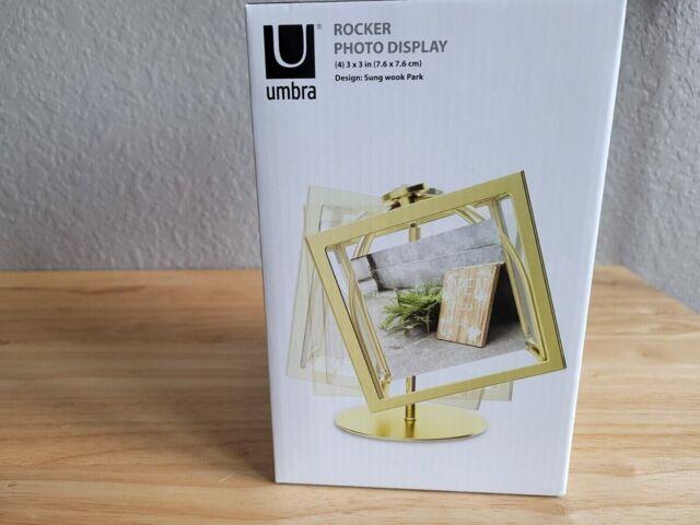 Bnib Umbra Photo Display Rocker Picture Art Photo Frame Gold Brass by ...