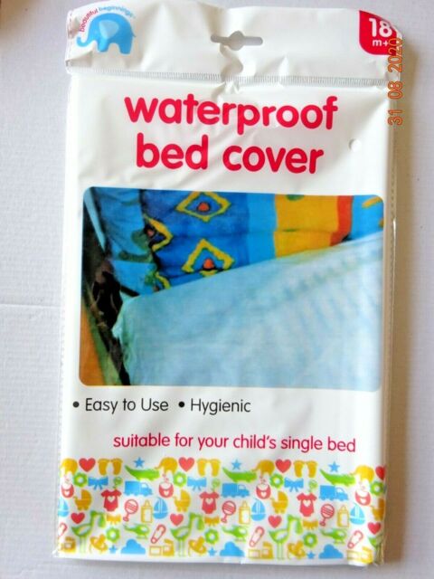 Kids Waterproof Single Bed Cover Sheet Baby Cot Bed White Mattress by ...