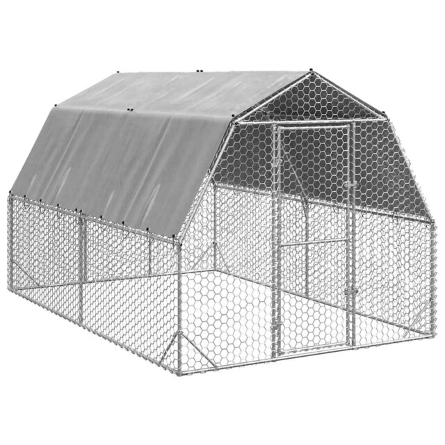 Galvanised Steel Chicken Run With Roof 2.5x4x2.25m, Durable & Secure by ...