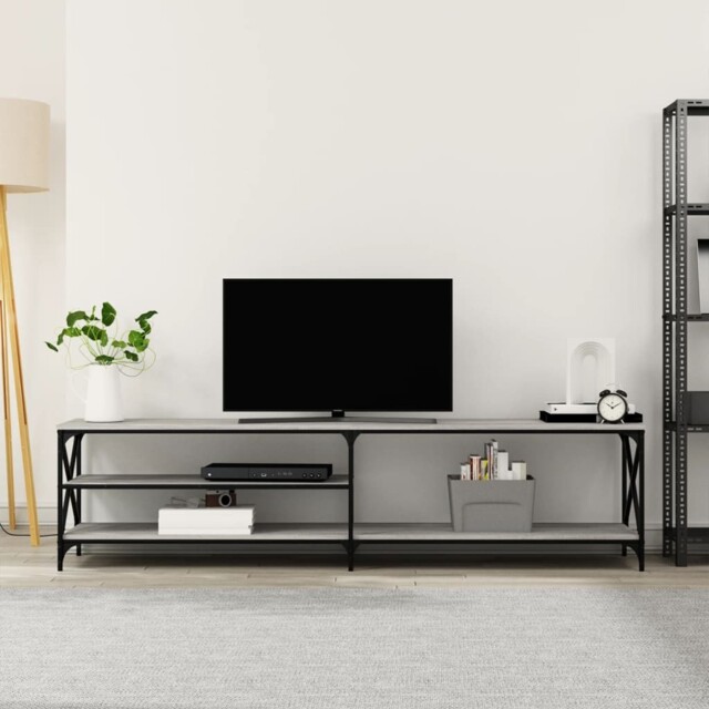 Tv Cabinet Tv Stand Tv Unit Media Cabinet Engineered Wood And Metal by ...