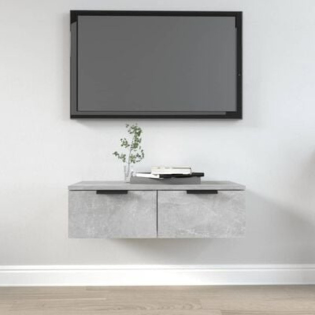 Wall Cabinet 2 Drawer Shelf Wall Mounted Floating Rack Storage Cabinet ...