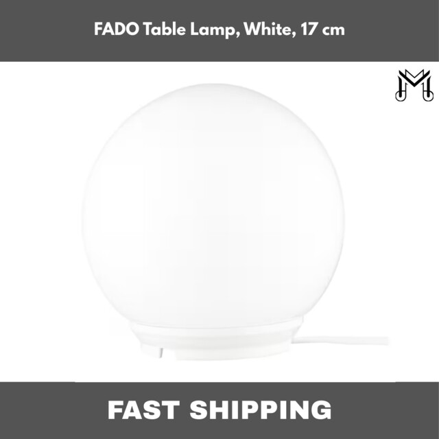 Beside Table Lamp Glass White Ikea Fado Light Round Cosy Mood Lamp by ...