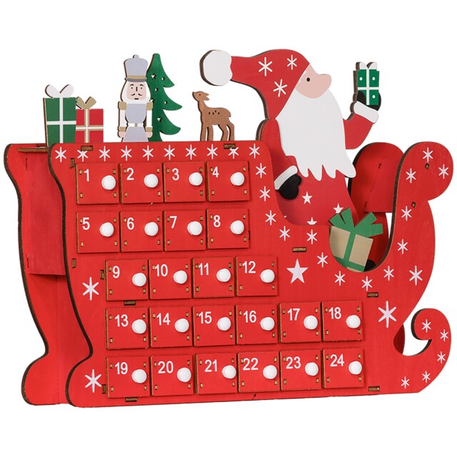 Homcom Advent Calendar, Christmas Countdown Calendar With 24 Drawers by ...