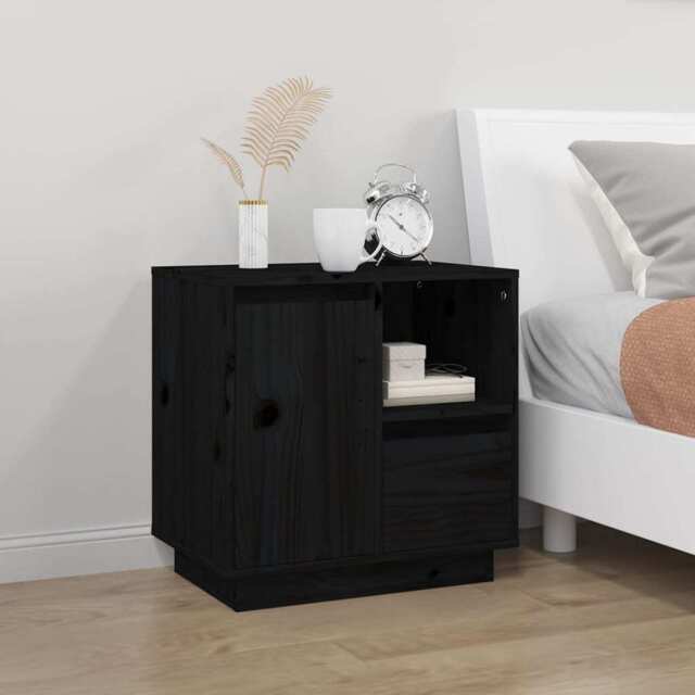 1/2x Solid Wood Pine Bedside Cabinet Wooden Side Table Telephone Stand ...