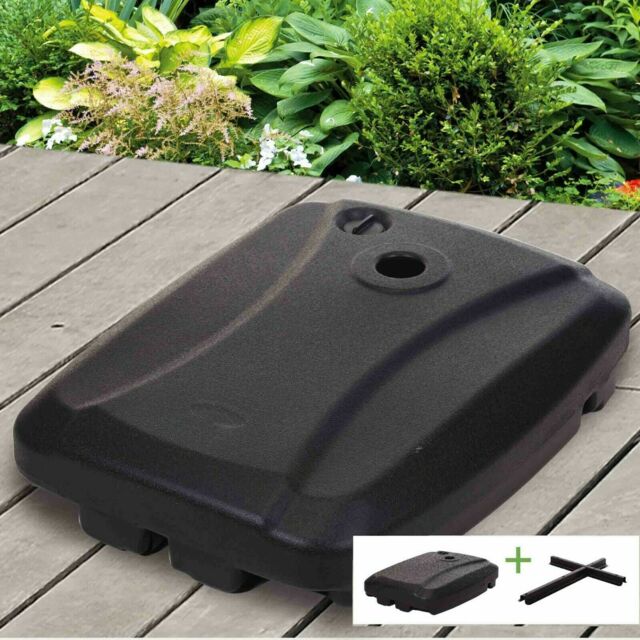Black Large Weighted Water Filled Garden Patio Parasol Umbrella Base by ...