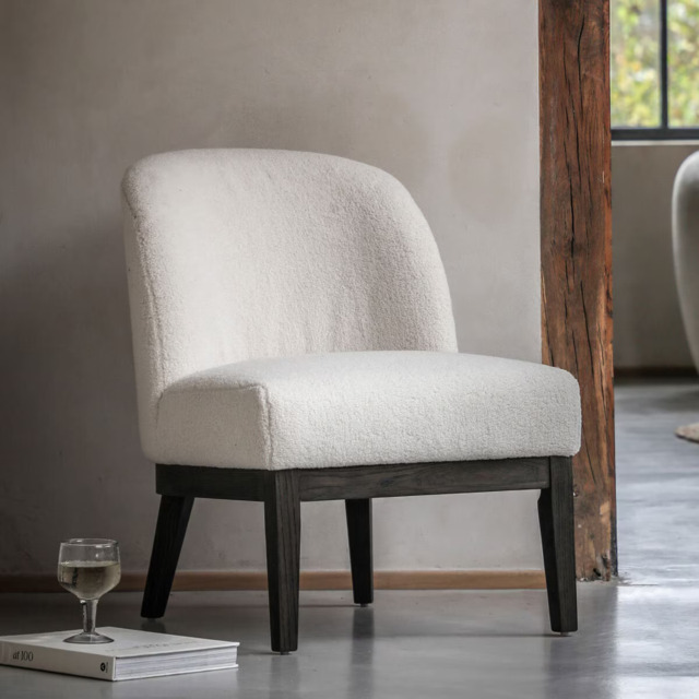 Gallery Bardfield Cream Teddy Fabric Chair by eBay | ufurnish.com