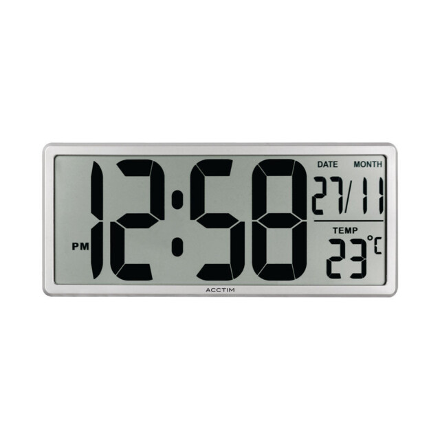 Acctim Date Keeper Jumbo Lcd Wall/desk Clock With Autoset 22357 by eBay ...