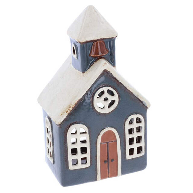 Village Pottery Church With Bell Tealight Holder - Perfect Home & Gift ...