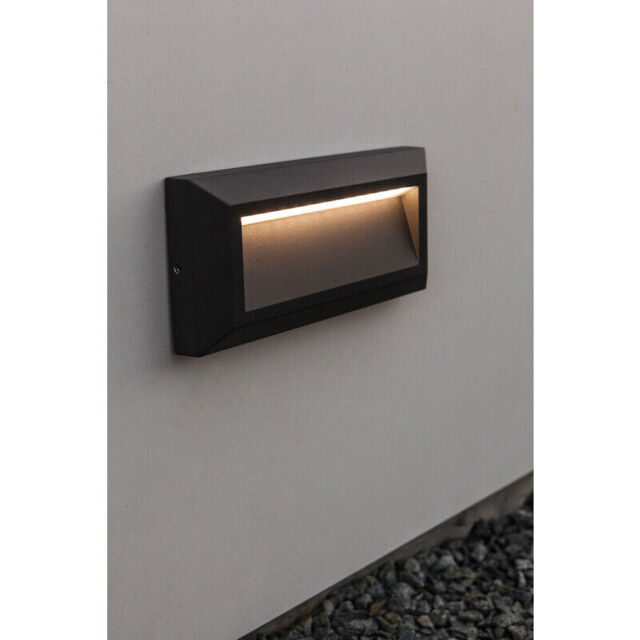 Lutec Helena Led Surface Mounted Wall Light Ip54 11w 400lm Dark Grey by ...