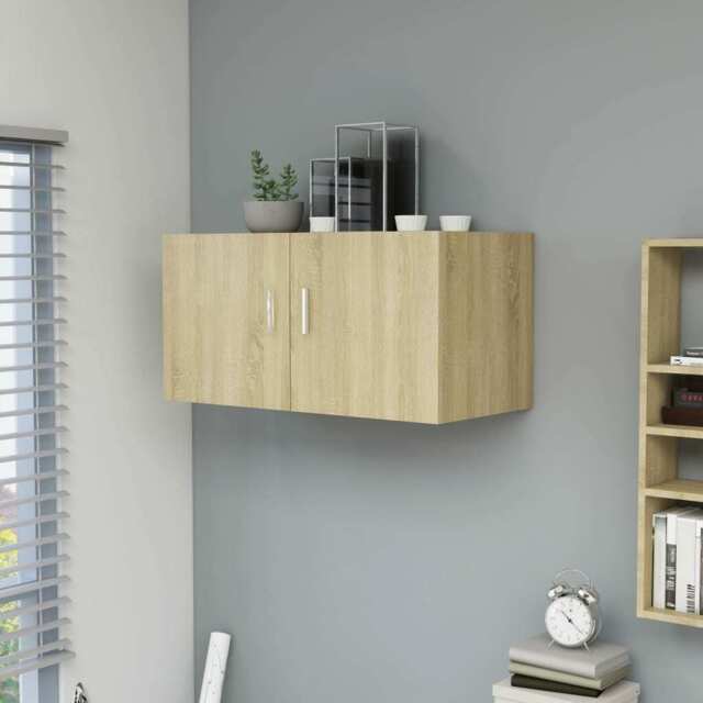 Floating Wall Mounted Cabinet Mdf Bathroom Wall Shelf Unit 2 Door by ...