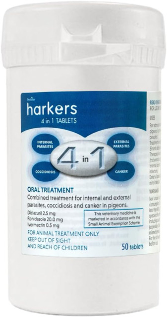 Harkers 4 In 1 Tablets Oral Treatment For Parasites, Coccidiosis And by ...