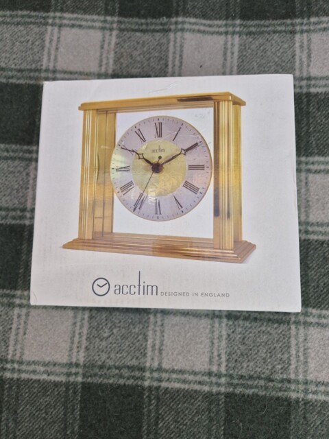 Acctim Clocks Brass Finish Quartz Battery Mantle Mantel Clock - by eBay ...