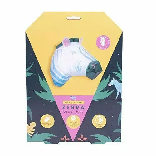 Make Your Own Zebra Head Paper Light Wall Mounted Craft Kit Set Diy by ...