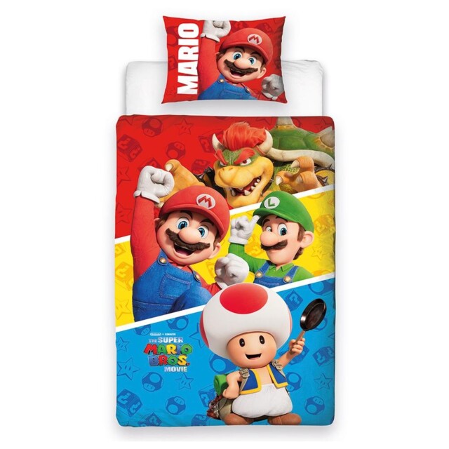 Super Mario Single Duvet Cover Set Bros Jump Gaming Nintendo Kids by ...