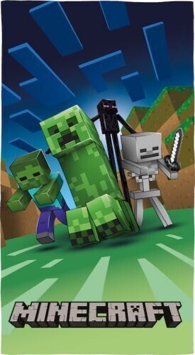 Minecraft Official 'creeps' 100% Cotton Beach Towel Gamer Character by ...