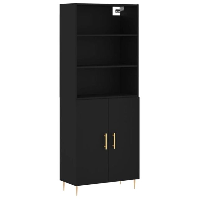 Highboard Sideboard Cabinet Home Storage Tall Cupboard Organizer Unit ...