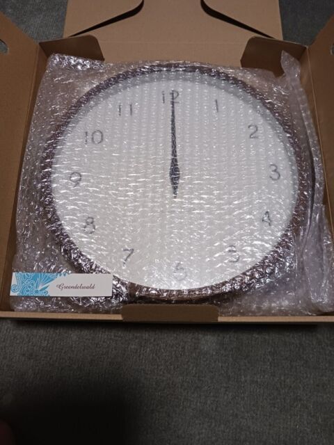 Lemnos Pc10-24w Browncampagne Analog Wall Clock, Wooden Frame by eBay | ufurnish.com