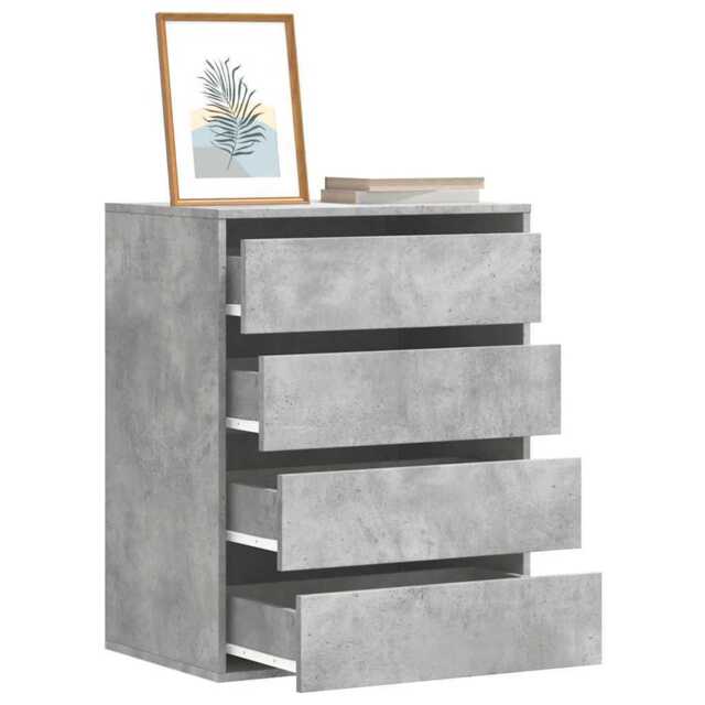Vidaxl Corner Chest Of Drawers Concrete Grey 60x41x76 Cm Engineered by ...