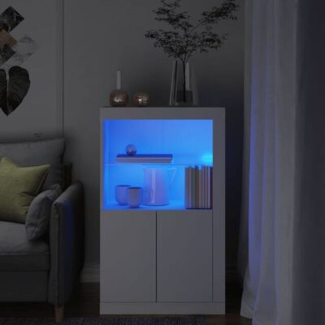 Led Side Cabinet Home Storage Display Sideboard Cupboard Rgb Led by ...