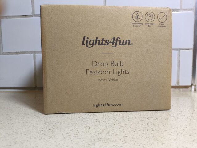 15 Warm White Led Clear Bulb Retro Battery Party Festoon Lights 4.2m by ...