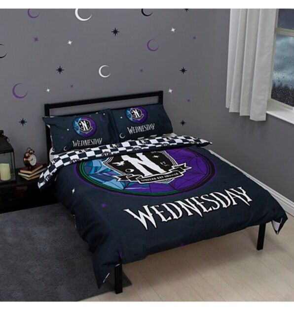 Official Wednesday Addams King Size Duvet Cover Set Netflix by eBay ...