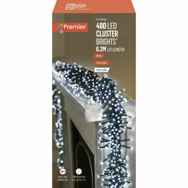Premier Multi Action Supabrights Cluster Lights With Timer 480 Led by ...