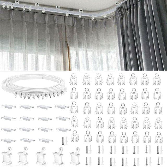 Topwa 5 Meter Flexible Plastic Pvc Curtain Track Runner Rail Wall by ...