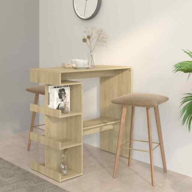 Bar Table With Storage Rack Chipboard Bar High Table Multi Colours by ...