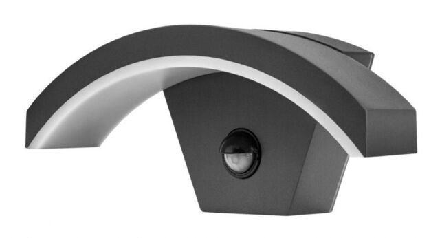 Integral Ildea029 Curve Led Light With Pir, Dark Grey, Ip54, 4000k by ...