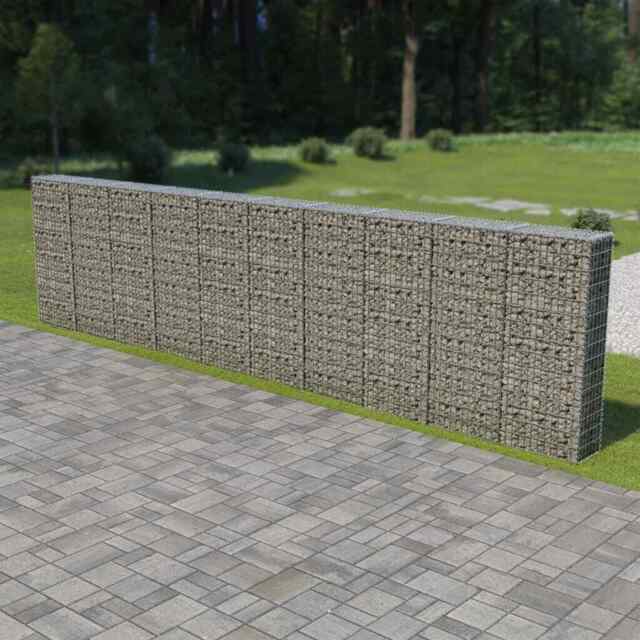 Gabion Wall With Covers Outdoor Garden Stone Basket Galvanised Steel by ...