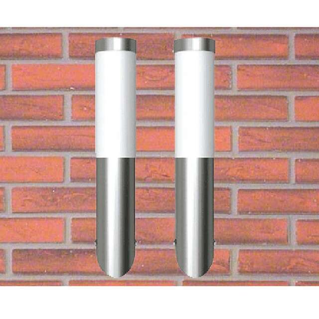 2x Outdoor Wall Lights Stainless Steel Hallway Lamp Garden Light by ...
