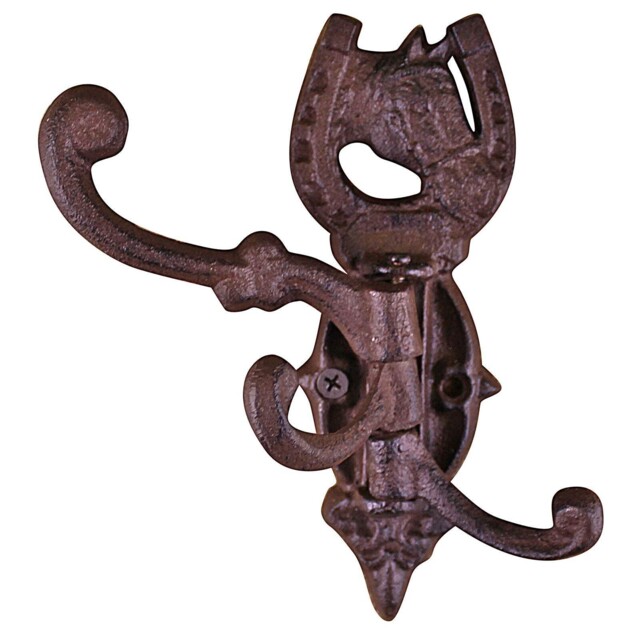 Cast Iron Wall Mounted Rotating Coat Hooks, Horse, 3 Hooks by eBay ...