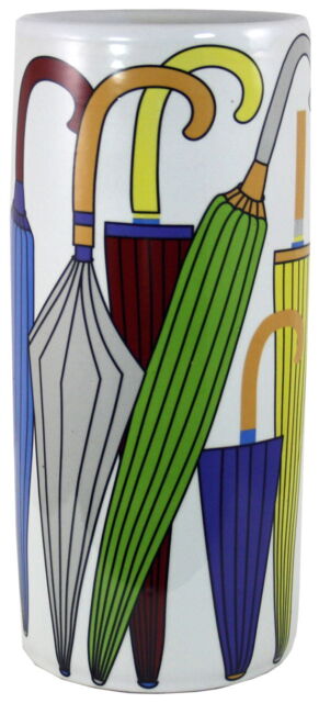 Ceramic Umbrella Stand Brolly Walking Stick Holder Storage Coloured by ...