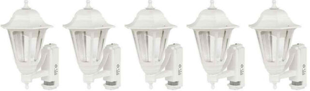 5 X Asd Cl/wk100p Coach Lanterns With Security Pir Sensor - White by ...