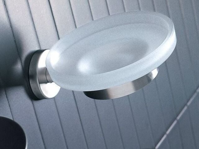 Inda Inox Wall Mounted Soap Holder, Brushed Stainless Steel, Satin by ...