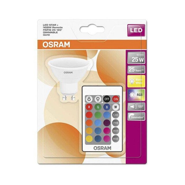 Osram Led Star+ Gu10 4.5w Gu10 2700k 120d Remote Control by eBay ...