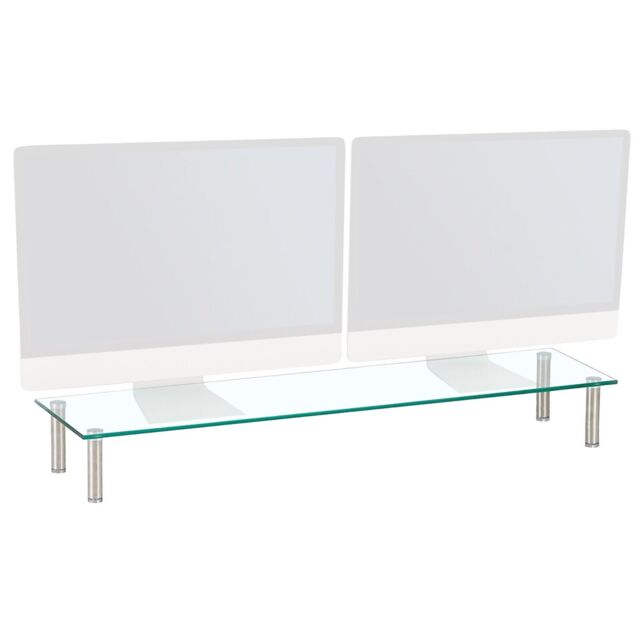 Large Twin Monitor Riser Stand Tv Pc Dual Double Screen Computer 14cm ...