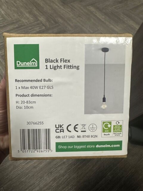 Pendant Flex Ceiling Light Cable Black X7 by eBay | ufurnish.com