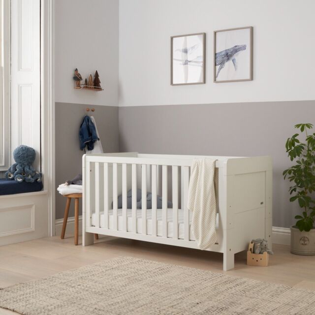 Tutti Bambini Alba 3 In 1 Cot Bed Toddler Bed And Sofa In White From by ...