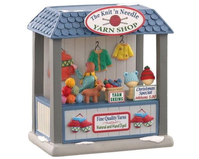Lemax Christmas Village Market Stall Decoration Crafts Garden Knit by ...
