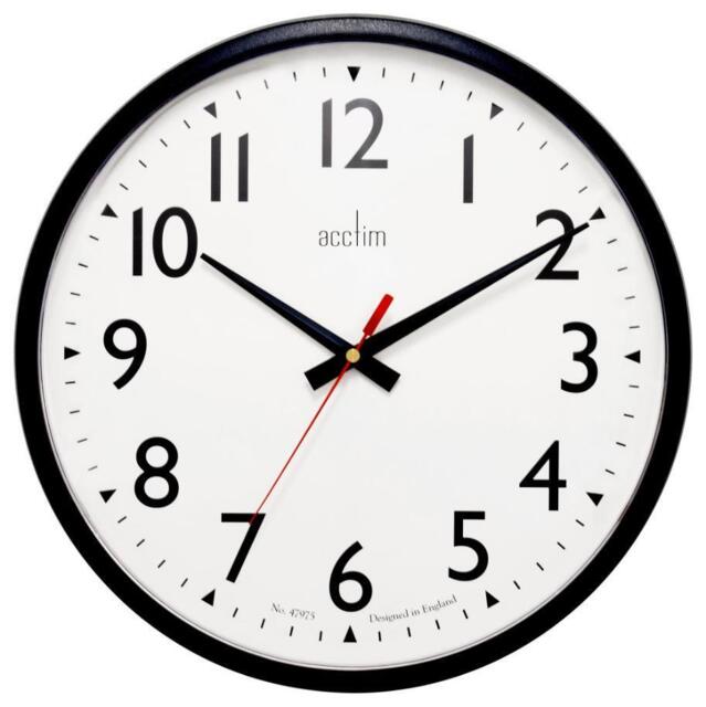 Commander 350mm Wall Clock, White / Black - 22463 by eBay | ufurnish.com