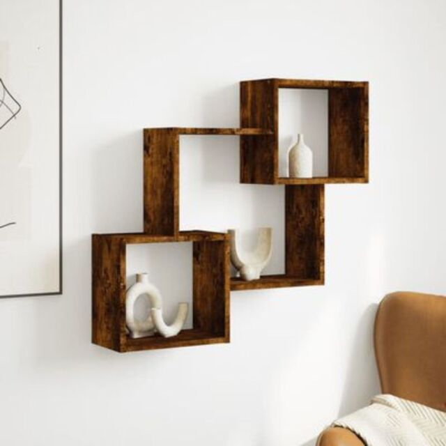 Wall-mounted Cabinet Display Bookshelf Floating Bookcase Living Room by ...