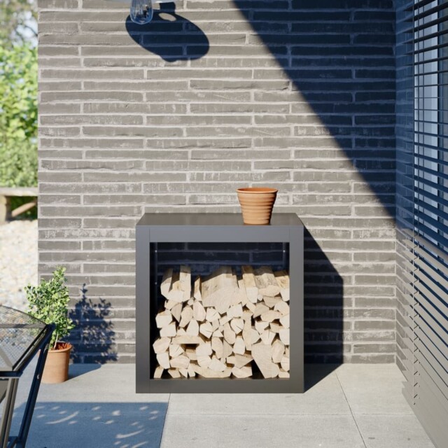 Firewood Rack Fireplace Log Store Firewood Log Rack Log Holder Steel by ...