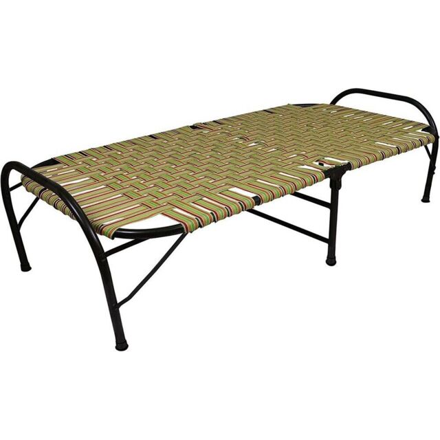 Nylon & Metal Foldable Double Pipe Single Bed Indian Manja, by eBay ...