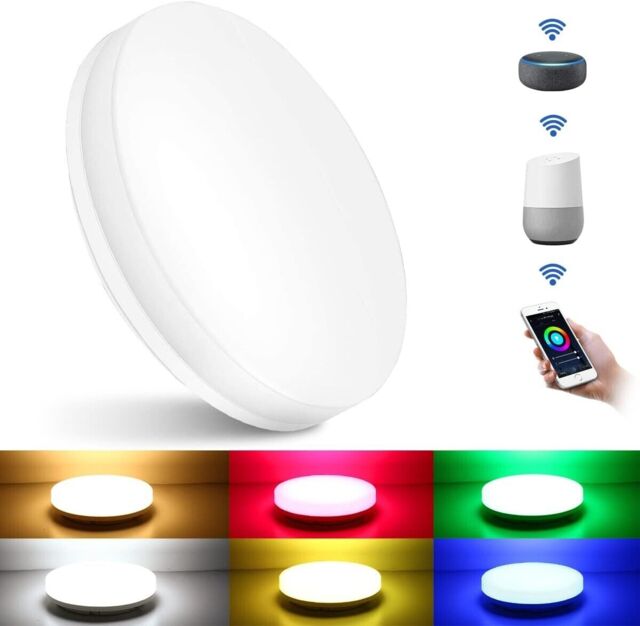 Lepro Smart Led Ceiling Light Dimmable, Rgb Colour Changing Ceiling by ...
