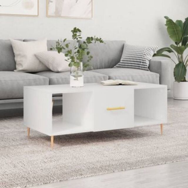 Coffee Table Open Storage Compartment Sofa Table Modern Living Room by ...