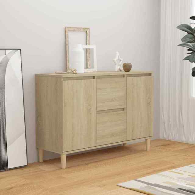 Cabinet Buffet Highboard Sideboard Cupboard Storage Engineered Wood by ...
