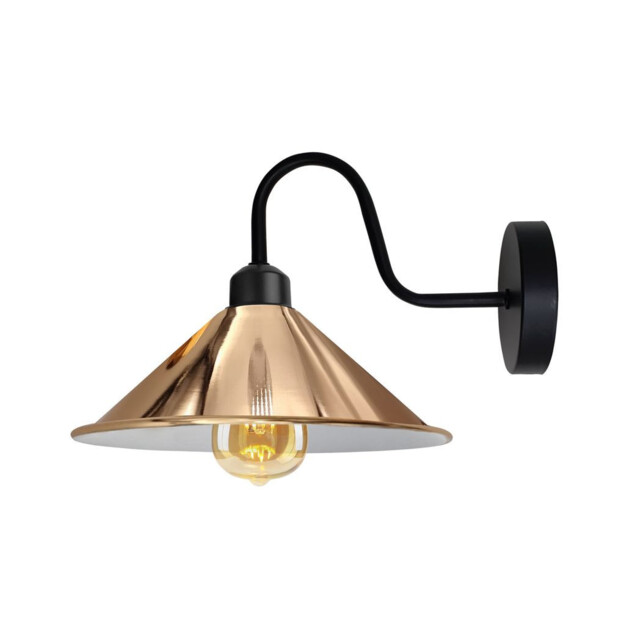 Rose Gold Wall Light Fixture Black Wall Sconce E27 Socket Screw Wall by ...