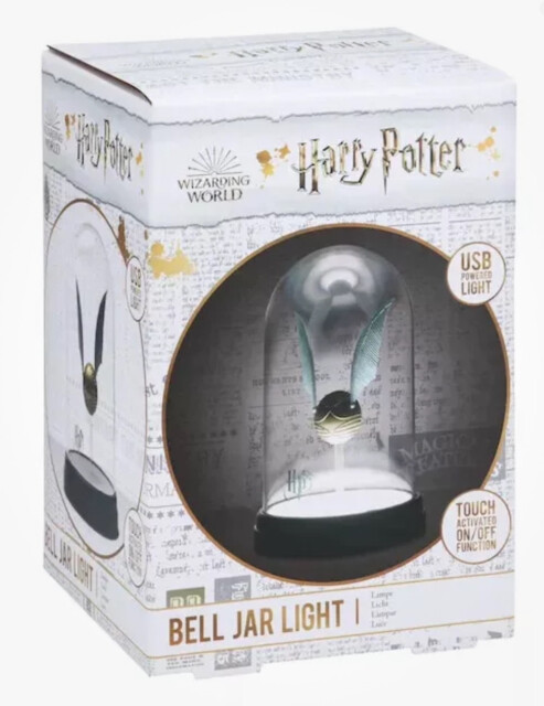 Harry Potter Bell Jar Light Golden Snitch Usb Powered Official Bedside ...